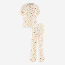 Urban Threads Cremefarbenes Pyjamaset mit Muster