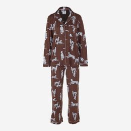 Chelsea Peers BLKWH MEERKAT LS LONG PJ NOTCH NOV