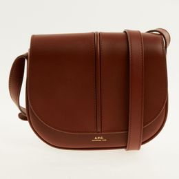 A.P.C. Braune Umhängetasche aus Leder