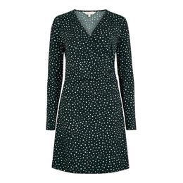 Apricot Polka Dot Wrap Ruched Mini Dress ' ' Damen Größe 34 grün Winterkleid