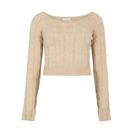 Apricot Cable Knit Cropped Jumper ' ' Damen Gr&ouml;&szlig;e M stone