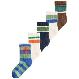 next Socken Jungen Größe 19/22 ecru / navy / brokat / grün / orange