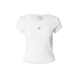 Calvin Klein Jeans T-Shirt Damen Gr&ouml;&szlig;e L rot / wei&szlig;