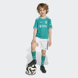 adidas Performance Sportanzug 'FC Liverpool 25/26''' Jungen Gr&ouml;&szlig;e 110 jade / dunkelrot / naturwei&szlig;