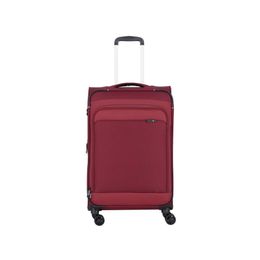 d&n D&N Travel Line 9504 4 Rollen Trolley M 67 cm mit Dehnfalte in dark red | Gr.: onesize