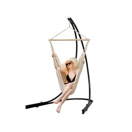 AMANKA XXL Hängestuhlgestell + Hängesessel Key West in Beige | Gr.: onesize