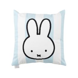 Miffy Kissen Hase Pl&uuml;sch Dekokissen Zierkissen Kopfkissen 40x40cm in blau/wei&szlig; | Gr.: onesize