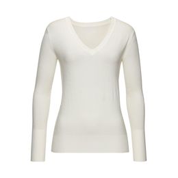 Vivance V-Ausschnitt-Pullover in creme | Gr.: 40-42