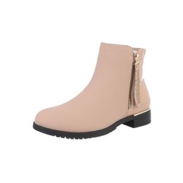 Ital-Design Stiefelette in Beige | Gr.: 39