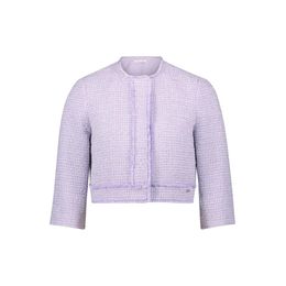 BETTY & CO BETTY & CO Bolero-Jacke mit aufgesetzten Taschen in Lilac Melange | Gr.: 42