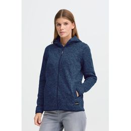 oxmo Fleecejacke OXELFE HOODED JACKET in Blau | Gr.: XXL