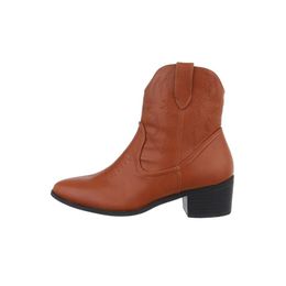 Ital-Design Stiefelette in Camel | Gr.: 37