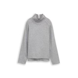 Tom Tailor Pullover in medium silver grey melange | Gr.: 3XL