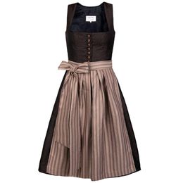 Edelnice Midi Dirndl Dorothea in schwarz, beige | Gr.: 34