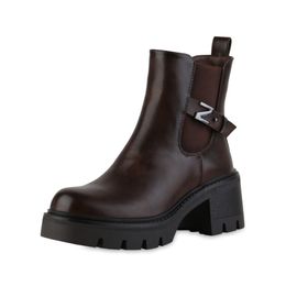 VAN HILL Klassische Stiefeletten Kelly in Dunkelbraun | Gr.: 38