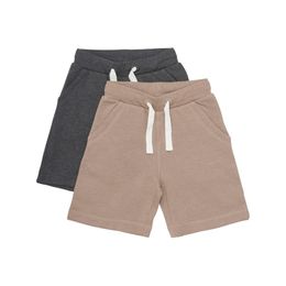 Minymo Kinder Sweat Pants "Basic 53 Sweat Short (2-Pack)" in Braun | Gr.: 80