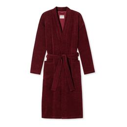 Schiesser Bademantel Feather Terry in Bordeaux | Gr.: S
