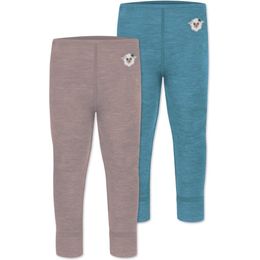 Normani Outdoor Sports 2er Pack Baby Merino Hose Tutira in Rosa/Blau | Gr.: 74