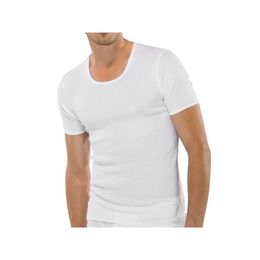 Schiesser Shirt kurzarm Doppelripp in Weiß | Gr.: 7