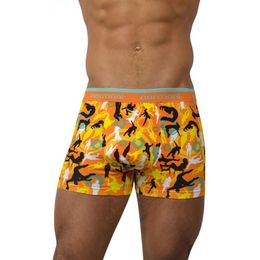 Normani 6 St&uuml;ck Retro Boxershorts aus Baumwolle in Dance and Style/Orange | Gr.: M