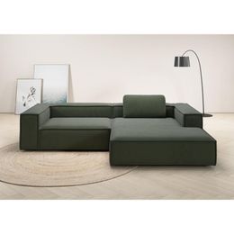 Places of Style Ecksofa »Watertown, modernes XXL L-Form, 306 cm breit« Großzügiges Lounge-Sofa mit viel Platz für die Familie oliv