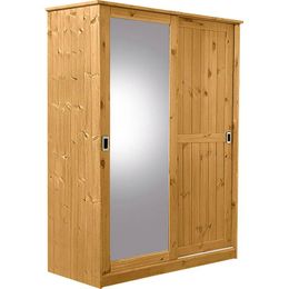 Home Affaire Garderobenschrank »Nekso« mit Spiegel, Breite 114 cm, aus MDF oder Massivholz, FSC natur