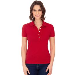 TRIGEMA Poloshirt »Poloshirt mit Kristallsteinen« 1 Stk. tlg. kirsch M M 94 % Baumwolle, Mako-supergekämmt, 6 % Elastan