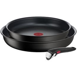 Tefal Pfannen-Set »Ingenio Unlimited, Pfannenset abnehmbarer Griff, Antihaftversiegelung« Aluminium Set, 2x Pfannen Ø 24/28 cm, 1x abnehmbarer...