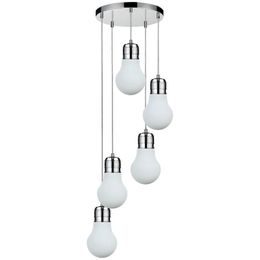 Spot-Light SPOT LIGHT Pendelleuchte »Bulb« E27 1 Stk. Deckenleuchte aus Metall für den Wohn- und Essbereich silberfarben