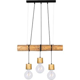 Spot-Light SPOT LIGHT Pendelleuchte »TRABO PINO« E27 Hängeleuchte, Holzbalken aus massivem Kiefernholz Ø 8-12 cm holz dunkel / schwarz