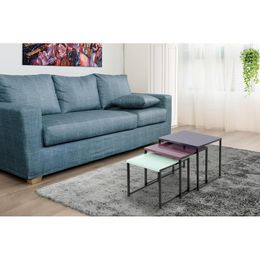 Kayoom Beistelltisch »South 110 3er-Set, Tisch-Set in modernem Design« Set, 3 Stk. tlg. Platzsparende Beistelltische in bunten Farben, leicht zu...