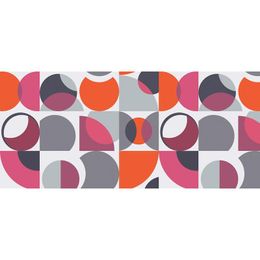 ARCHITECTS PAPER Fototapete »Atelier 47 Circles Artwork 3« geometrisch glatt Vlies, Wand, Schräge, Decke violett/grau/orange B/L: 6 m m x 2,7 m m
