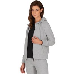 TRIGEMA Sweatjacke »Kapuzenjacke« 1 Stk. tlg. grau-melange L L Leichte Sweat-Qualität