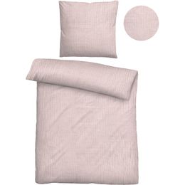 Biberna Bettwäsche »Thea« 2 Stk. tlg. feines, weiches + leichtes Gewebe aus 100% Baumwolle, Sommer rose Obermaterial: 100% Baumwolle B/L: 135 cm x...