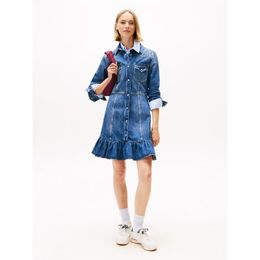 Tommy Jeans Jeanskleid »WESTERN DENIM DRESS DI2057« Brusttaschen Denim Dark M (38) - N-Gr N-Gr M (38) Jeanskleid von Tommy Jeans im Western Style