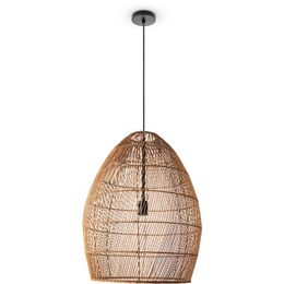 Paco Home Pendelleuchte »VIHMA« E27 Rattan Pendelleuchte Esstischlampe Natürlich LED Boho Rustikal E27 Braun