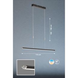 Fischer und Honsel FISCHER & HONSEL LED Pendelleuchte &raquo;Beat TW&laquo; LED-Modul 1 Stk. Neutralwei&szlig; Warmwei&szlig; schwarz/silberfarben