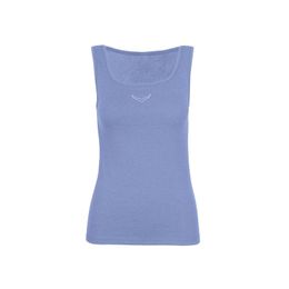 TRIGEMA Tanktop »Trägershirt mit Kristallsteinen« 1 Stk. tlg. lavendel-melange M M 95 % Baumwolle, Ringgarn supergekämmt, 5 % Elastan