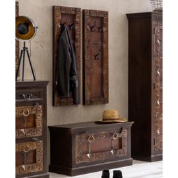 Sit Garderoben-Set &raquo;Almirah&laquo; 3 Stk. tlg. dunkelbraun 1 kleiner Schuhschrank, 2 Garderobenpaneele