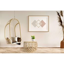 Kayoom Beistelltisch »Rattan Tisch Massa 125, Beistelltisch mit Hingucker-Qualität« 1 Stk. tlg. Bohostyle, Handgemacht, Naturmaterial, zeitlose...