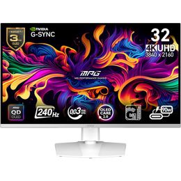 MSI Gaming-Monitor »MPG 321URXW-QD-OLED« 80 cm/32 3840 x 2160 px 0, 03 Reaktionszeit 240 Hz weiß