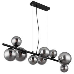 Globo LIGHTING LED-Hängeleuchte »RIHA« G9 1 Stk. Warmweiß Deckenlampe, Glas, Design Leuchte, Wohnzimmer, Esszimmer schwarz matt
