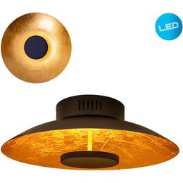 Näve NÄVE LED Deckenleuchte »Firenze« 1 Stk. Warmweiß rund, schwarz/gold, 36x LED warmweiß, nicht dimmbar, D: 40cm gold