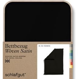 Schlafgut Bettbezug »Woven Satin« besonders dicht gewebt, Mix & Match: passender Kissenbezug erhältlich Off-Black Obermaterial: 100% Baumwolle B/L:...