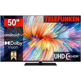 Telefunken LED-Fernseher »D50V950M2CWH« 126 cm/50 Android TV Smart-TV Dolby Atmos, USB-Recording, Google Assistent, Android-TV schwarz Frameless...