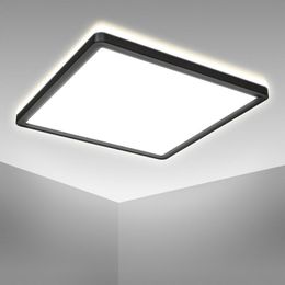 B.K.LICHT LED Deckenleuchte &raquo;BK_DP1330 LED Panel-Deckenlampe, mit Backlight, 18 Watt, 293x293x28mm&laquo; LED-Modul 1 Stk. Neutralwei&szlig; Ultra Flach,...