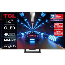 TCL QLED-Fernseher »55C731X2« 139 cm/55 ′′ Smart-TV 4K HDR Pro, Dolby Atmos, HDMI 2.1, Metallgehäuse, ONKYO-Sound anthrazit 2.0 ONKYO-Sound, Google...