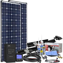 Quelle Solaranlage &raquo;300W MPPT 12V Wohnmobil Komplettset EBL-Option&laquo; High-End Solarmodul schwarz Zus&auml;tzlich verf&uuml;gt das Modul &uuml;ber Befestigungs-&Ouml;&szlig;en