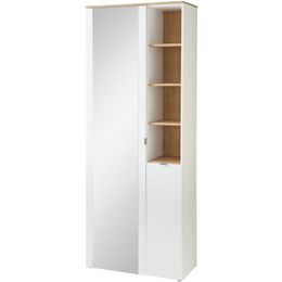 Innostyle Garderobenschrank »BARI Garderobenschrank mit Spiegel, BxHxT 78x202x38 cm« 1 Stk. tlg. 2 türig, 10 Fächer, Softclose, ABS Kantenschutz,...