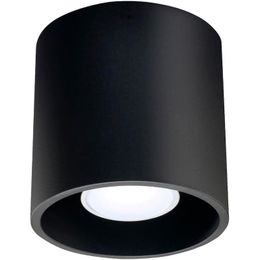 SOLLUX LIGHTING Deckenleuchte »ORBIS« GU10 1 Stk. leuchtet nieder Schwarz